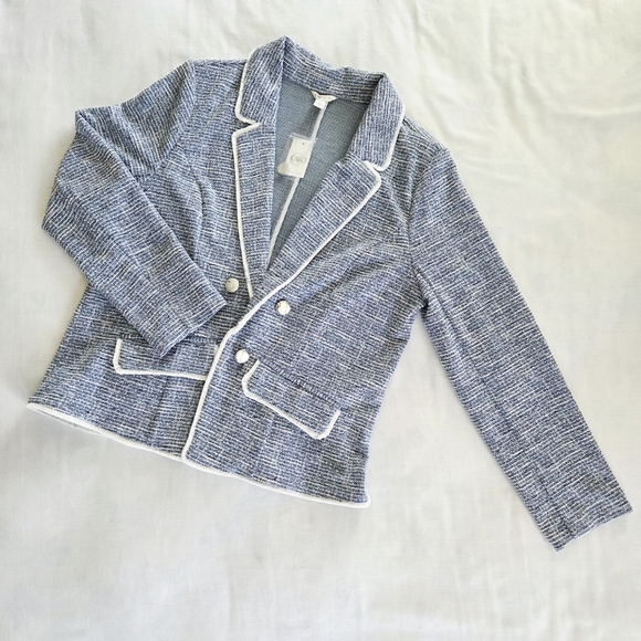 Cato | Jackets & Coats | Cato Blue And White Blazer | Poshmark
